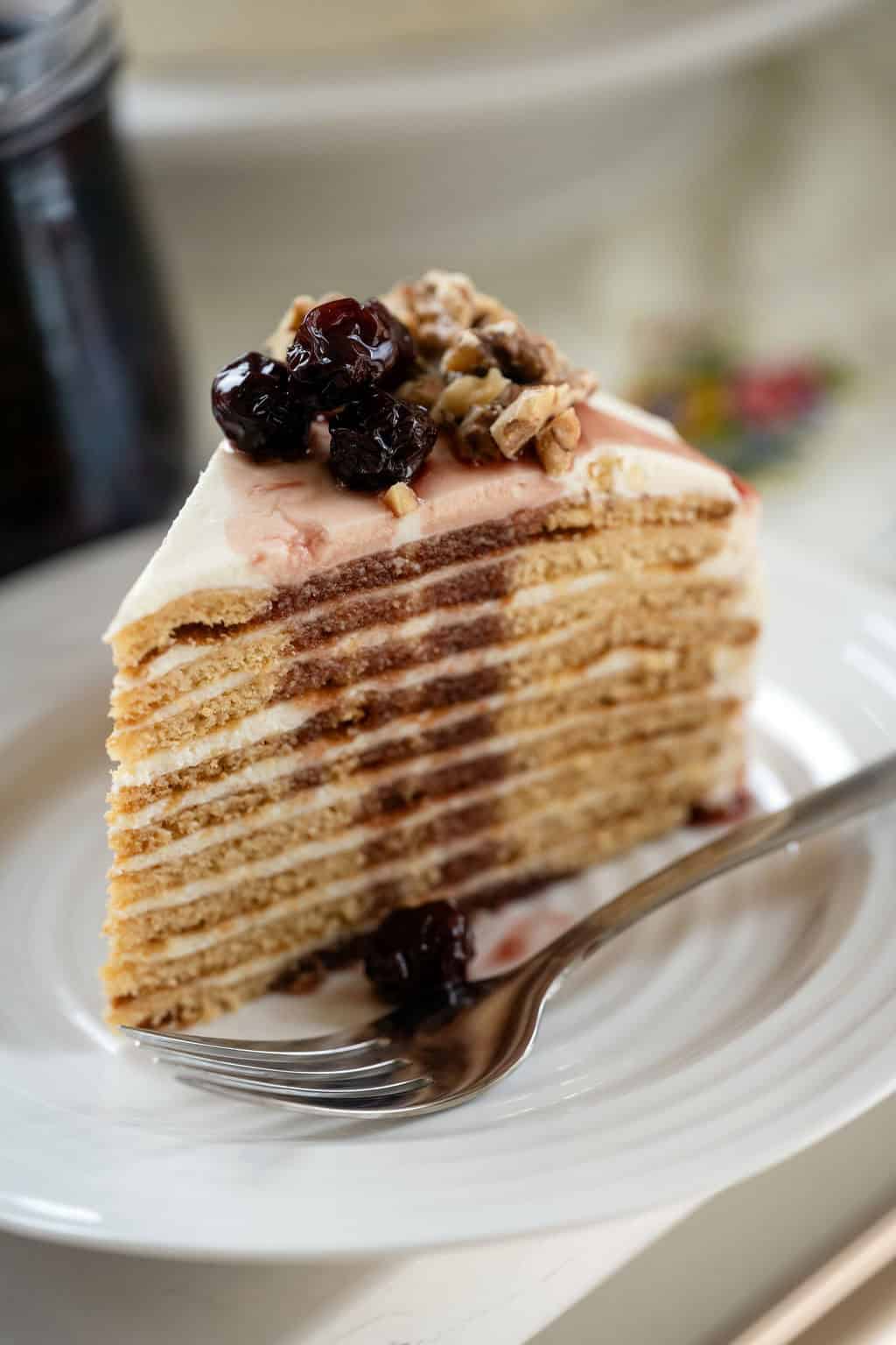 Ukrainian Honey Cake Recipe (Medovik) - Simple Bites